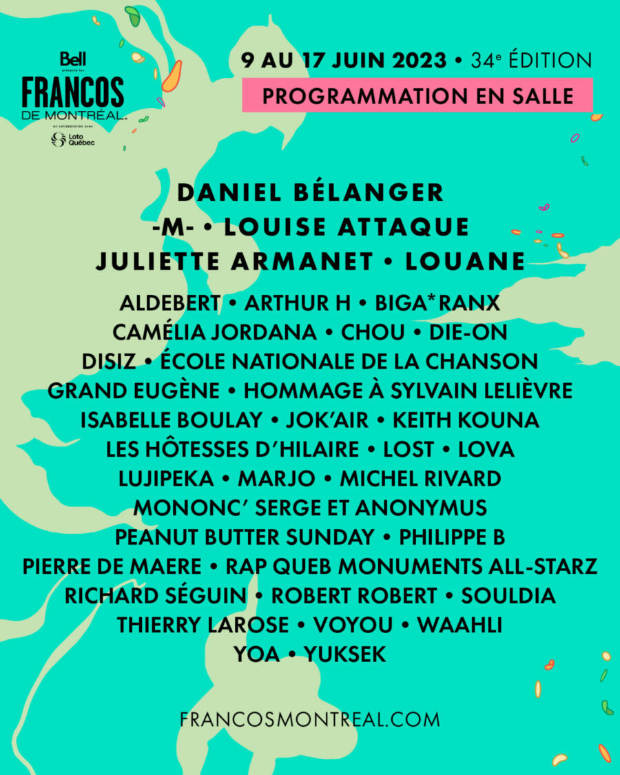 La programmation des Francos 2023 en salle dévoilée