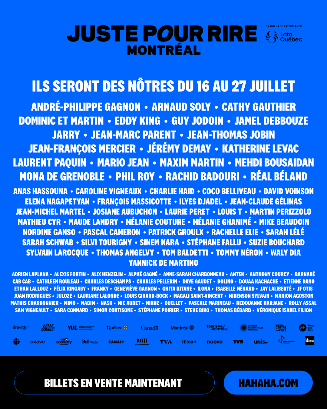 Dévoilement de la programmation du Festival Juste pour rire Montréal 2025